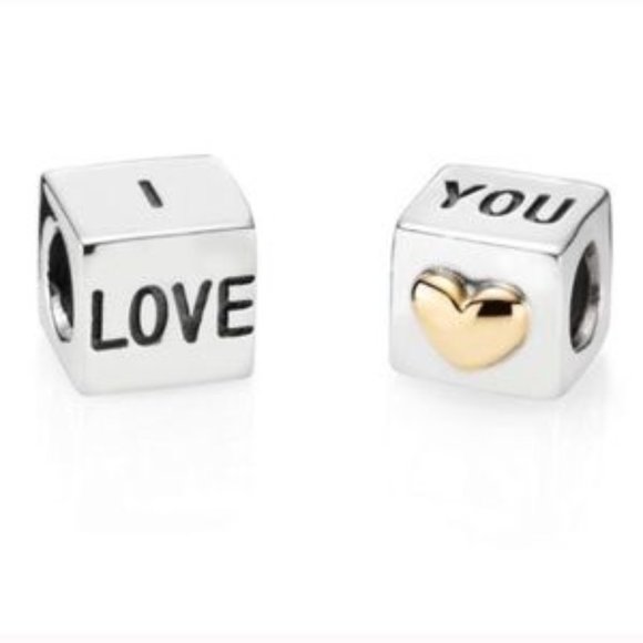 Pandora | Jewelry | Pandora Sterling Silver 4k Two Tone I Love You Box ...
